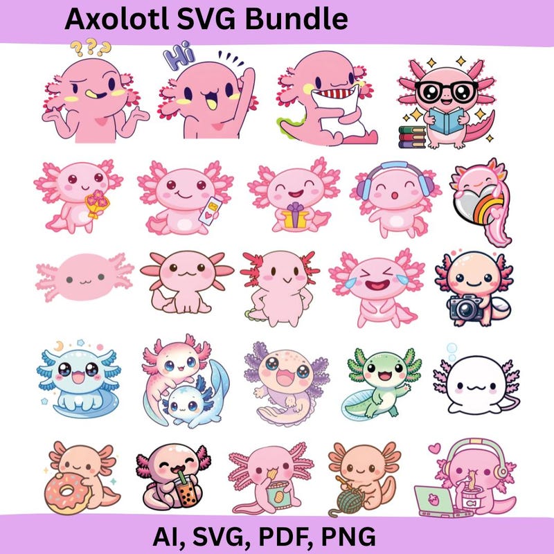 Ajolote kawaii - Etsy México