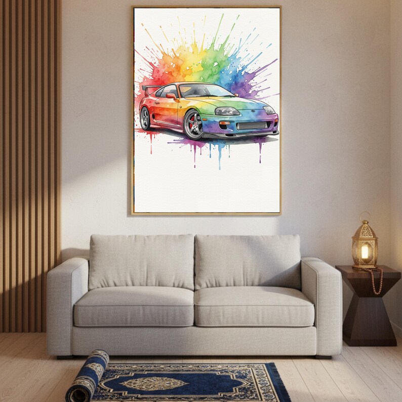 Watercolor Toyota Supra MK4 JDM Clipart - Etsy