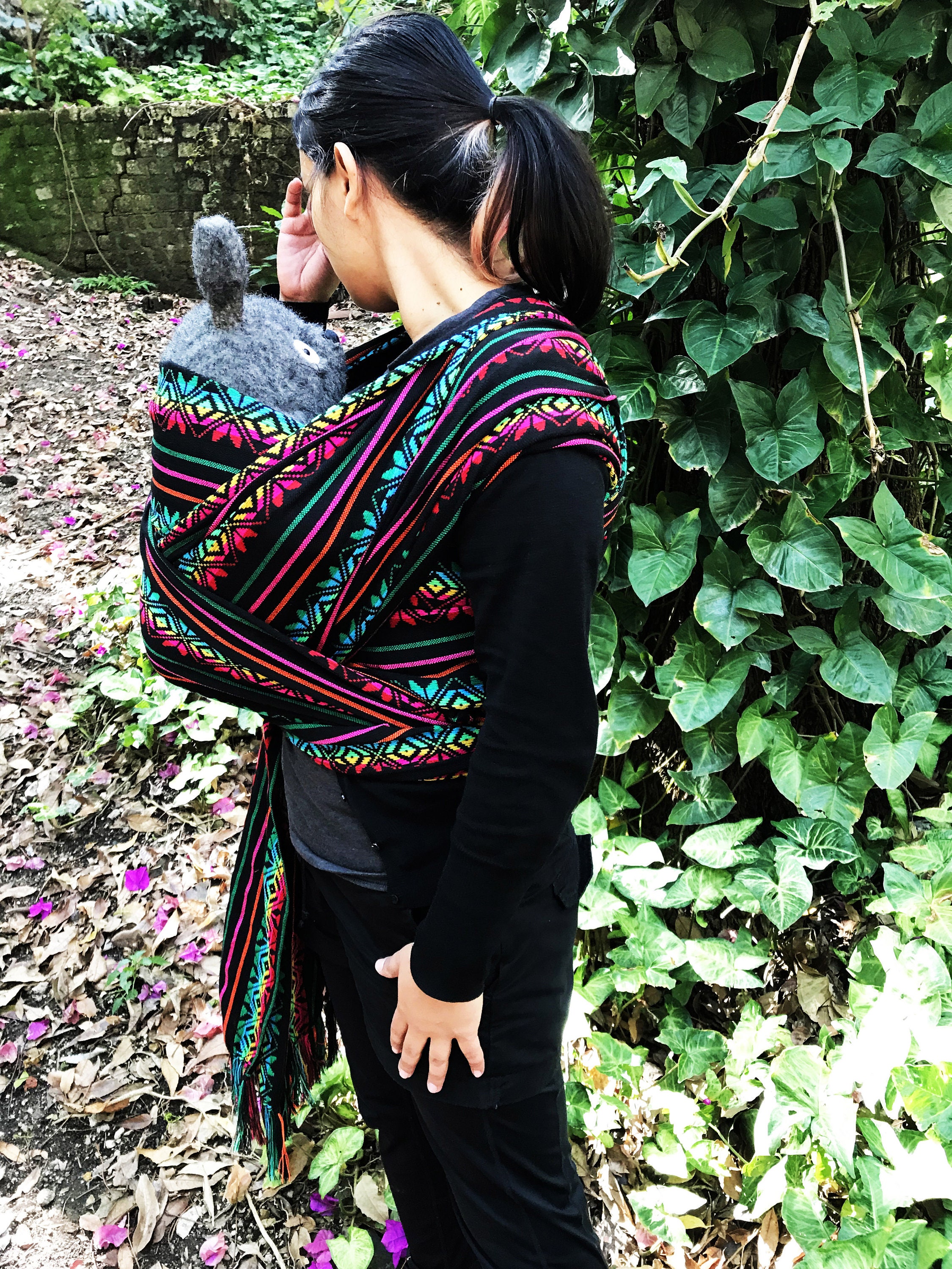 Mexican Xitlali Black With Star Flowers Wrap Baby Carrier - Etsy Canada