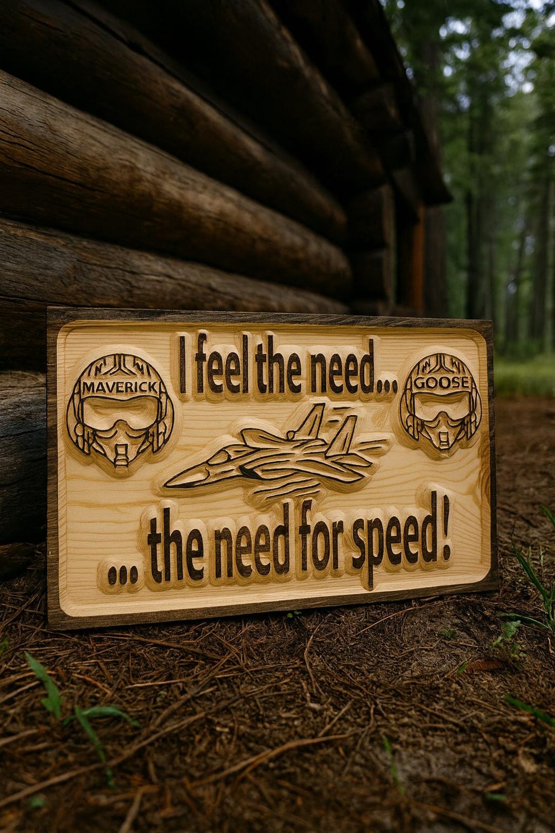 I Feel the Need for Speed Wall Sign | Engraved | Rustic Decoration ...