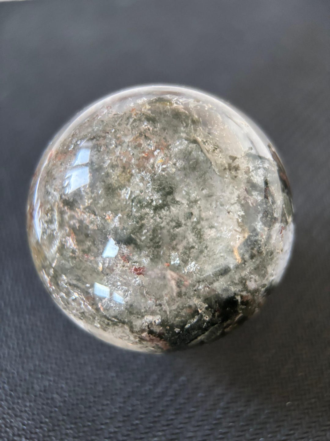 Rare Four Season Phantom Quartz Sphere, 4.8cm Holistic Transformation ...