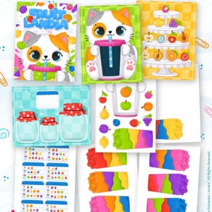 Printable Color Match Busy Book, Fruit Worksheet, Fruit Slices ...