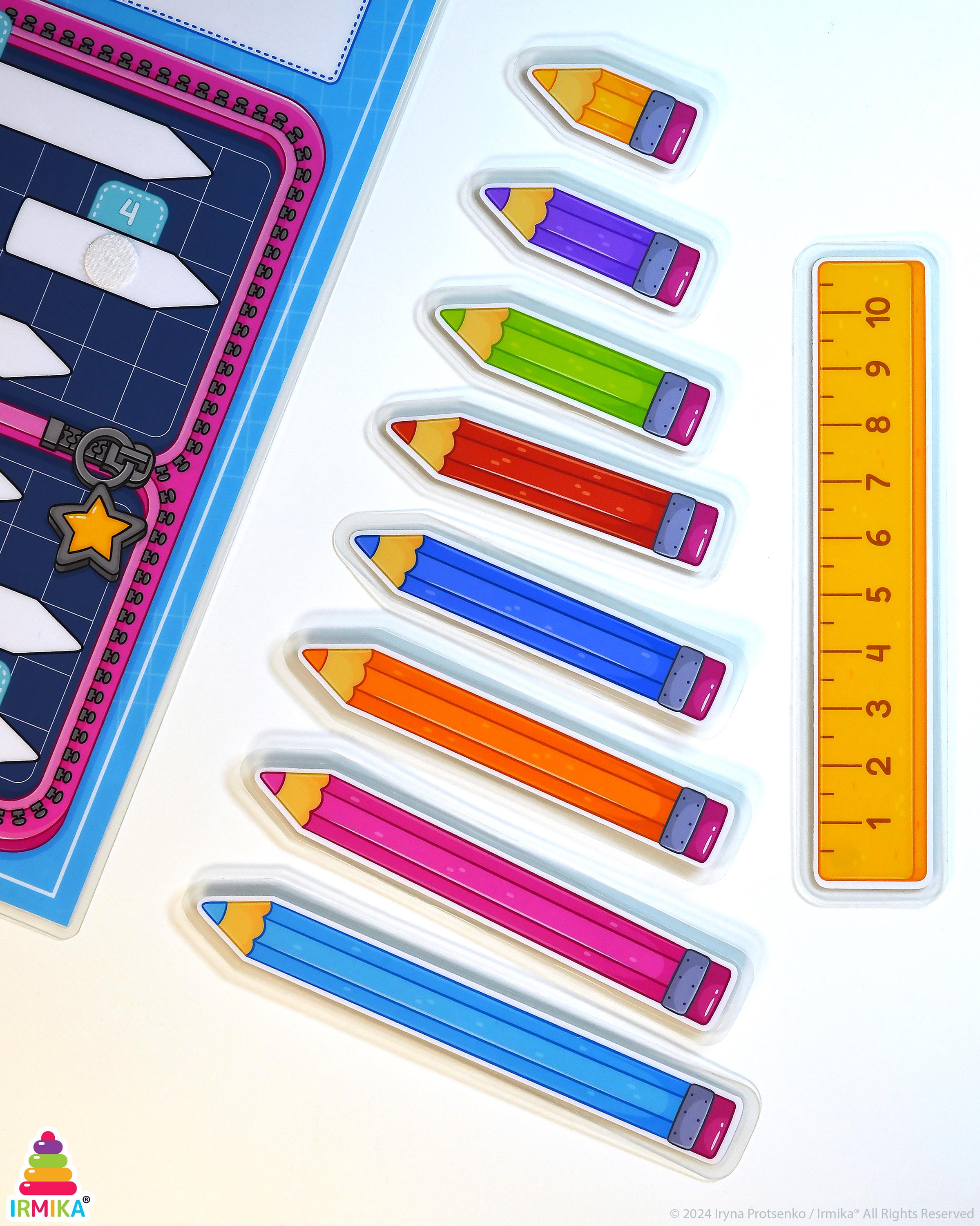 Printable Size Sorting Worksheet, Long Short, Pencil Length Comparison ...