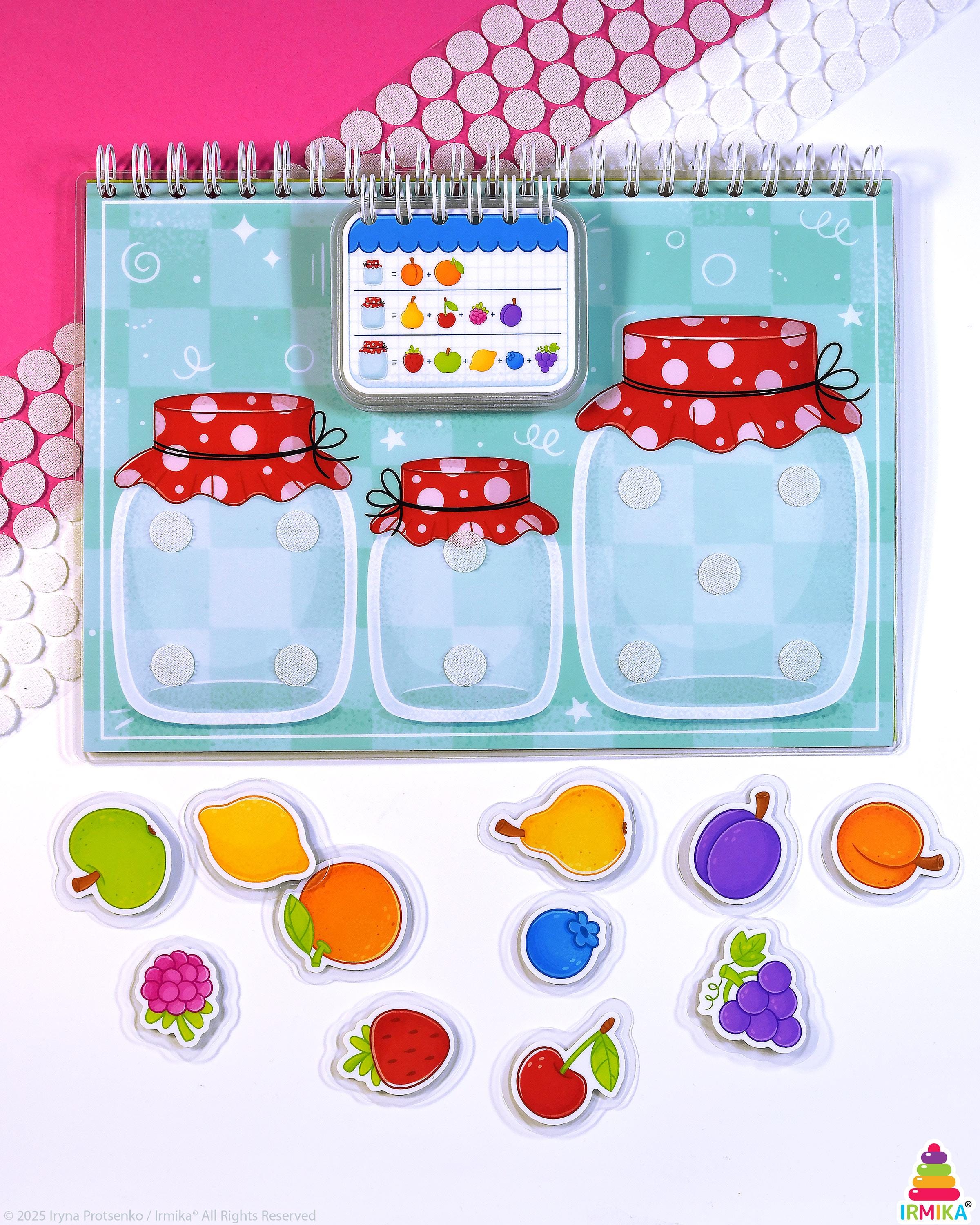 Printable Color Match Busy Book, Fruit Worksheet, Fruit Slices ...