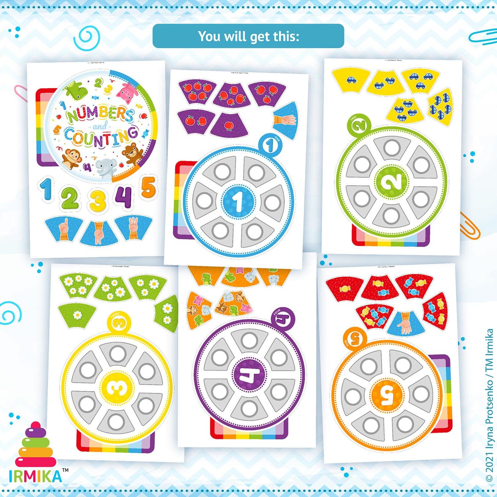 Learning to Count, Printable Busy Book, Quiet Book, Counting for ...
