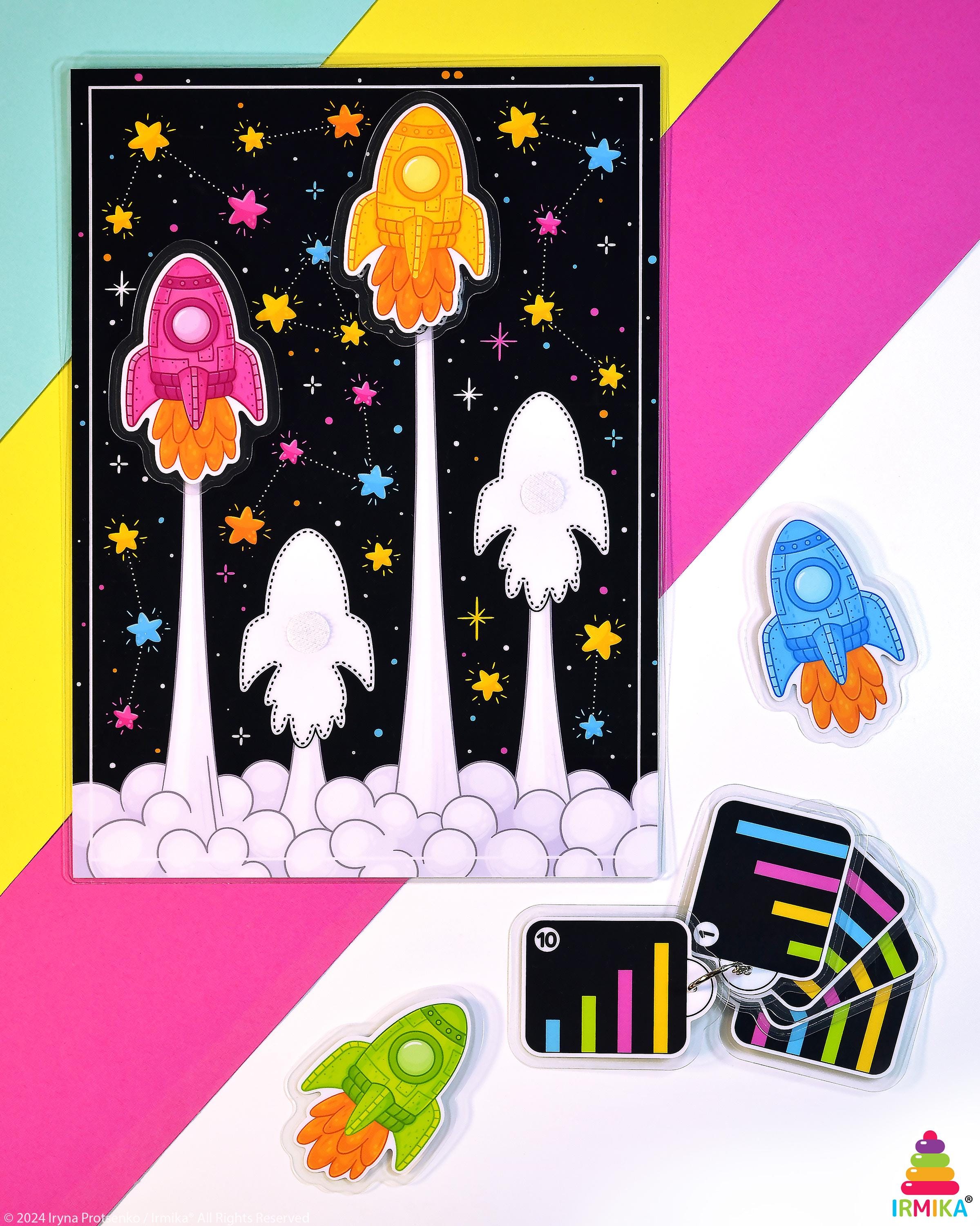 Printable Comparing Height Worksheet for Kids, Space Worksheet, Color ...