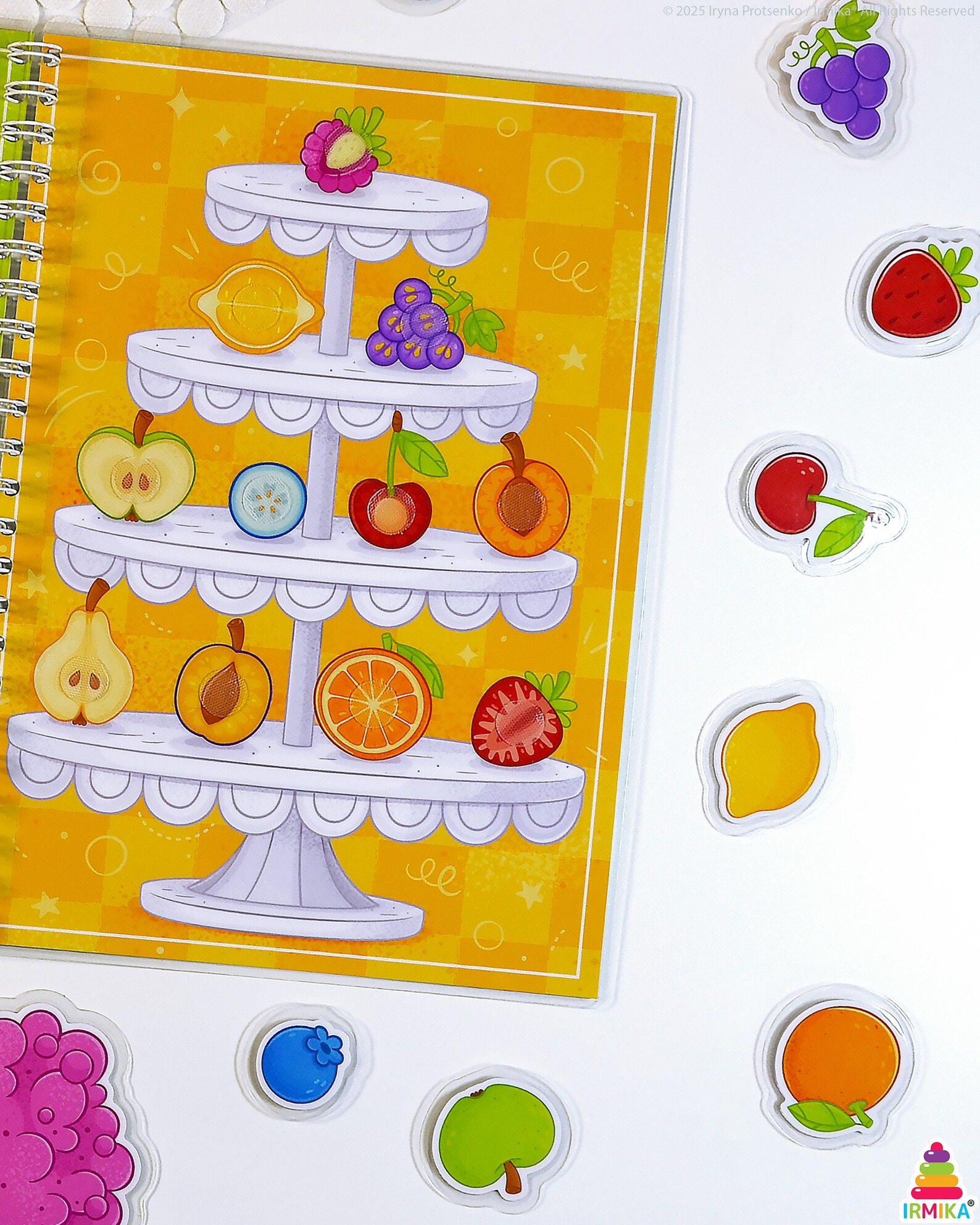 Printable Color Match Busy Book, Fruit Worksheet, Fruit Slices ...