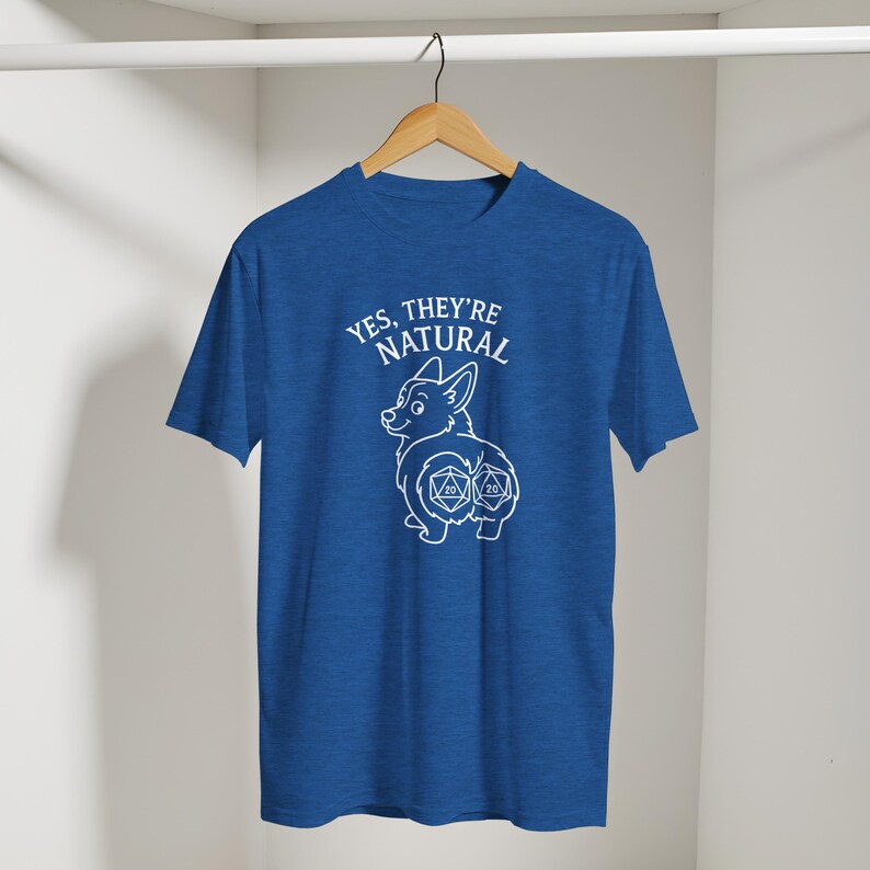 Yes, They’re Natural Corgi Nat 20 Shirt , Funny D20 Dice Pet Tshirt ...