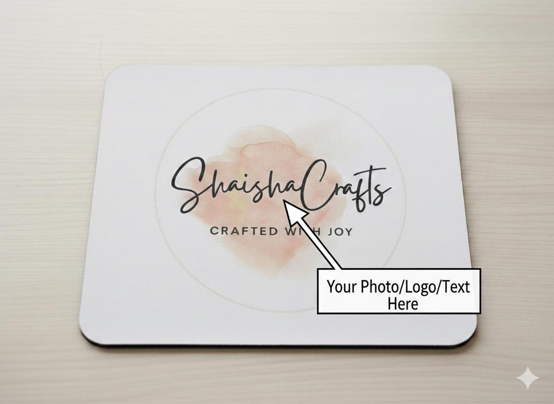 Custom Photo Logo Mouse Pad, Personalized Office Desk Accessory ...