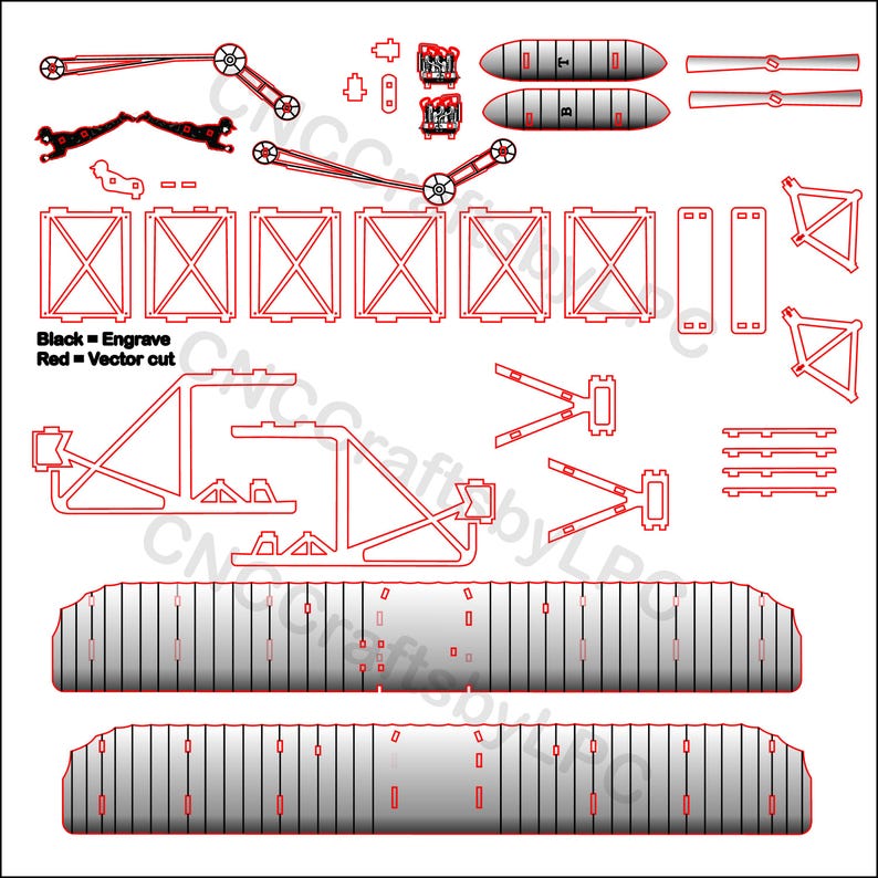 Laser Cut Wright Flyer Wood Model Kit: 1903 Airplane Puzzle (digital ...