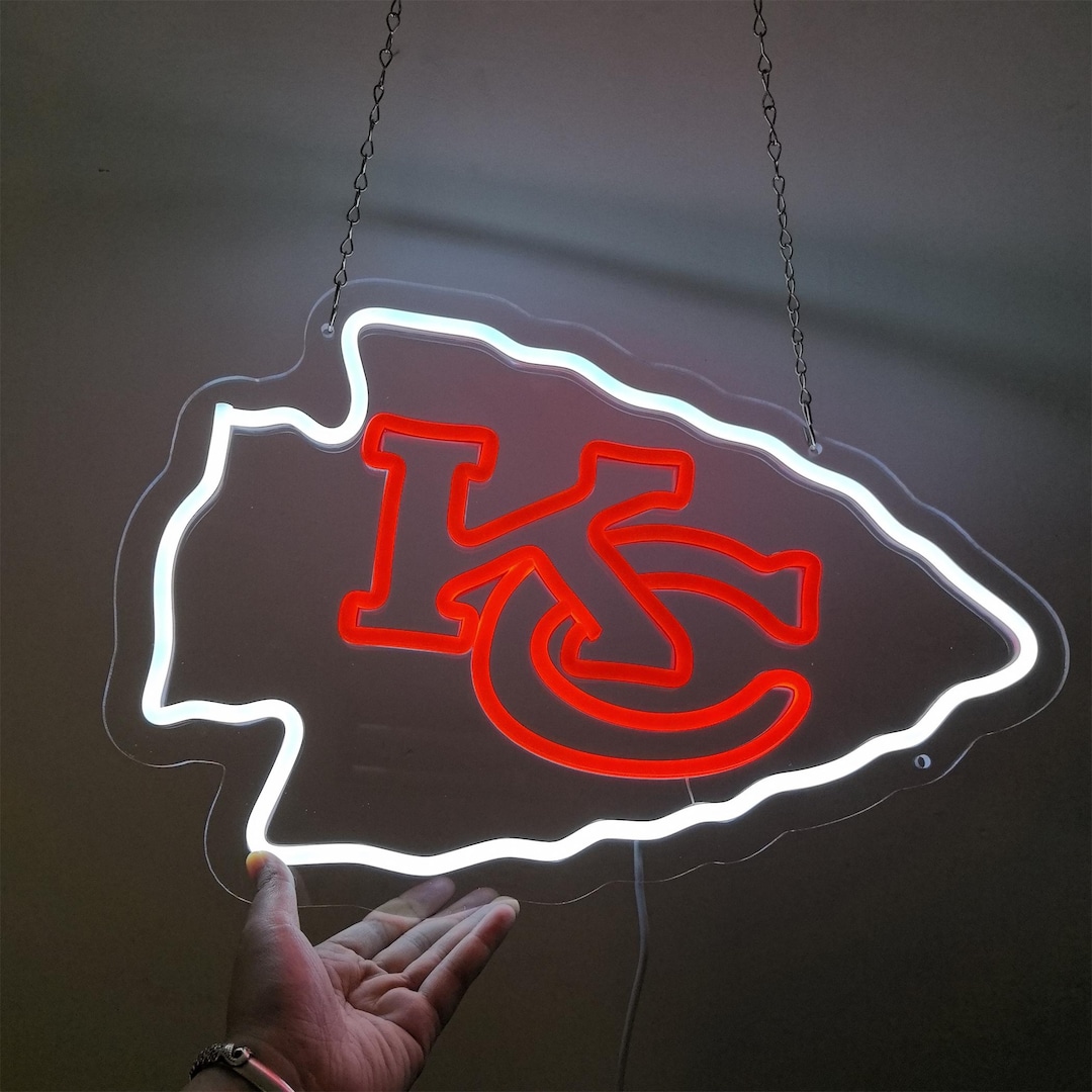LED Kansas City Chiefs Neon Sign, Custom Sports Bar Team Neon Sign ...