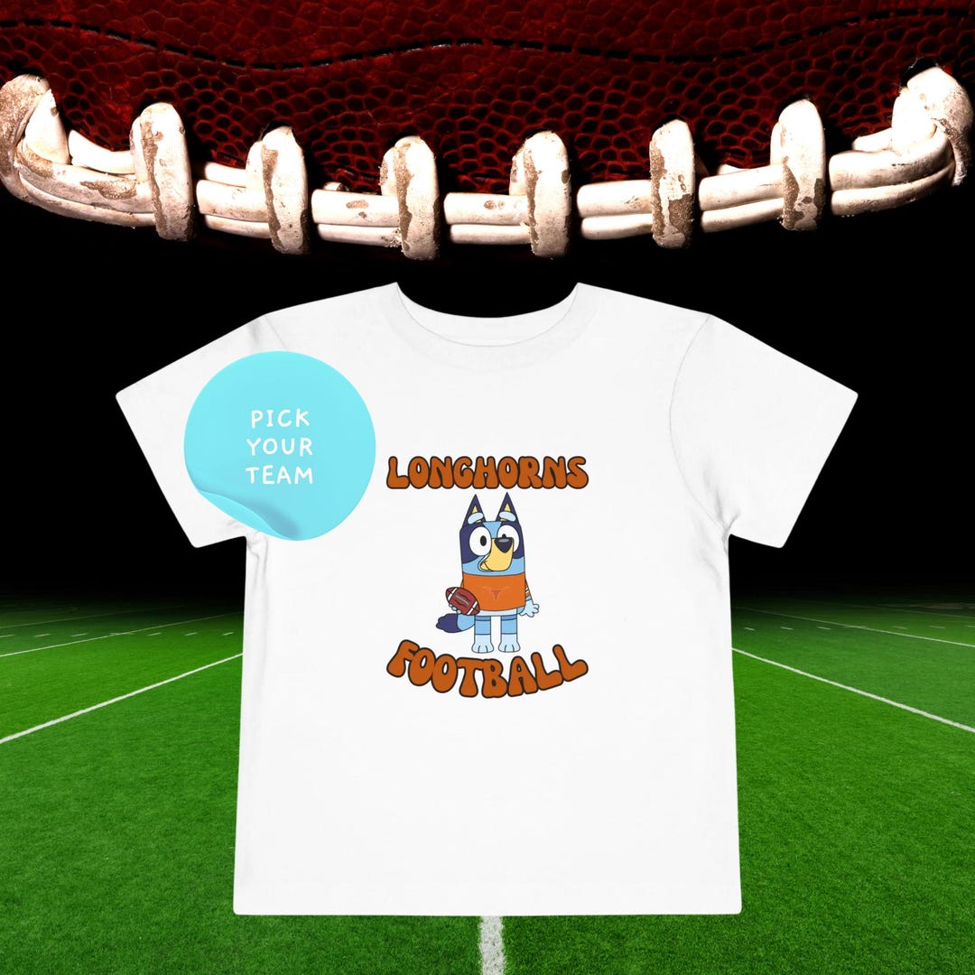 Bluey College Football Team Design - Pick Your Team - Bluey Shirt - Etsy