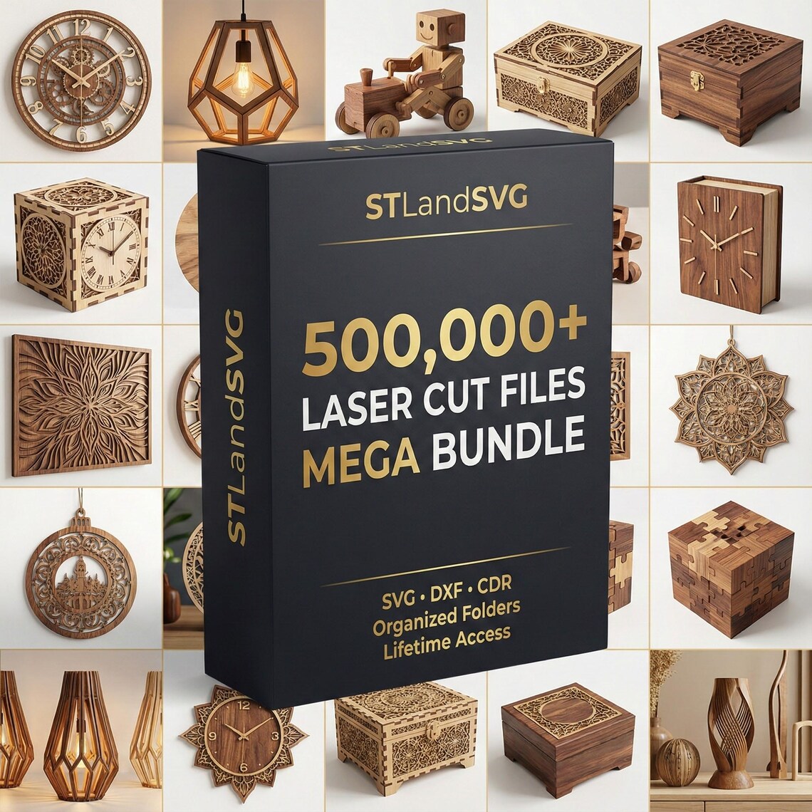 Laser Cut Mega Bundle, 500,000+ Designs for Diode CO2 and Fiber Lasers ...
