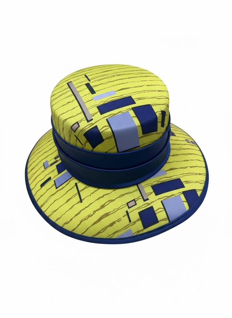 Royal Blue & Yellow Church Hat - Etsy