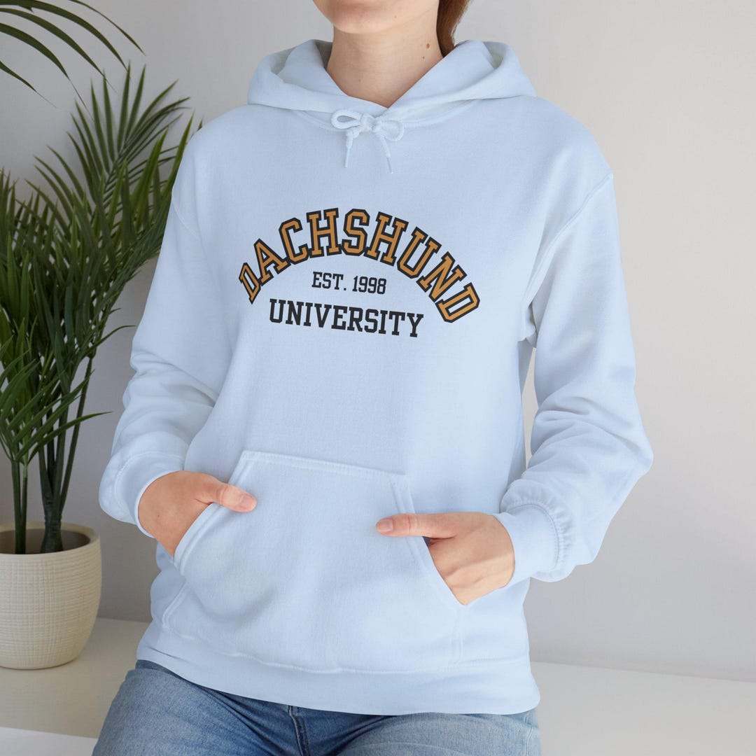 Funny Dachshund University Hoodie, Dog Lover Sweatshirt, Pet Parent ...