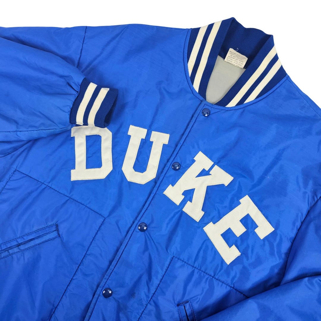 Vintage Duke Blue Devils Varsity Jacket: 70s Nylon Snap Front (mens XL ...