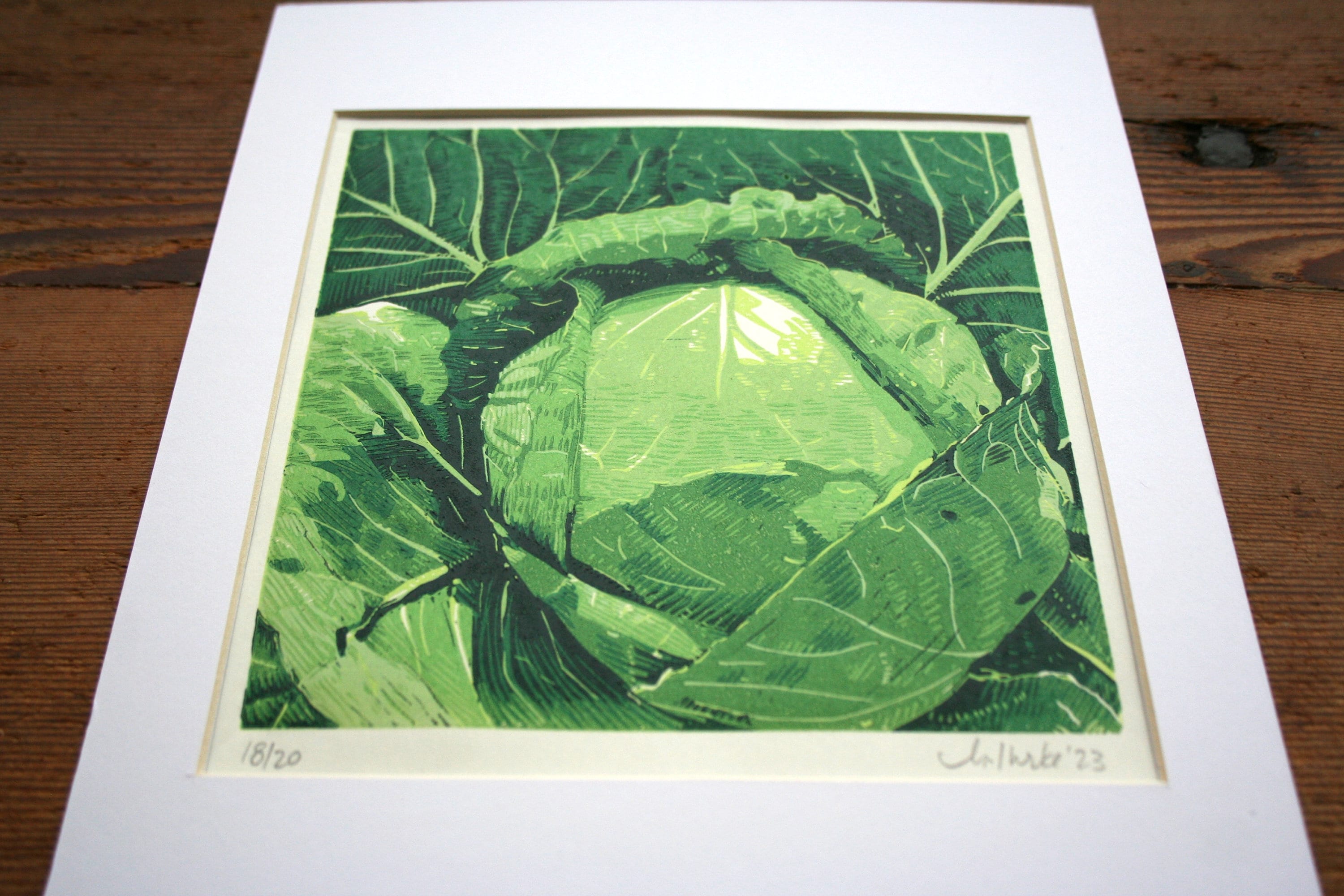 Green Cabbage Limited Edition, Hand Pulled - Etsy