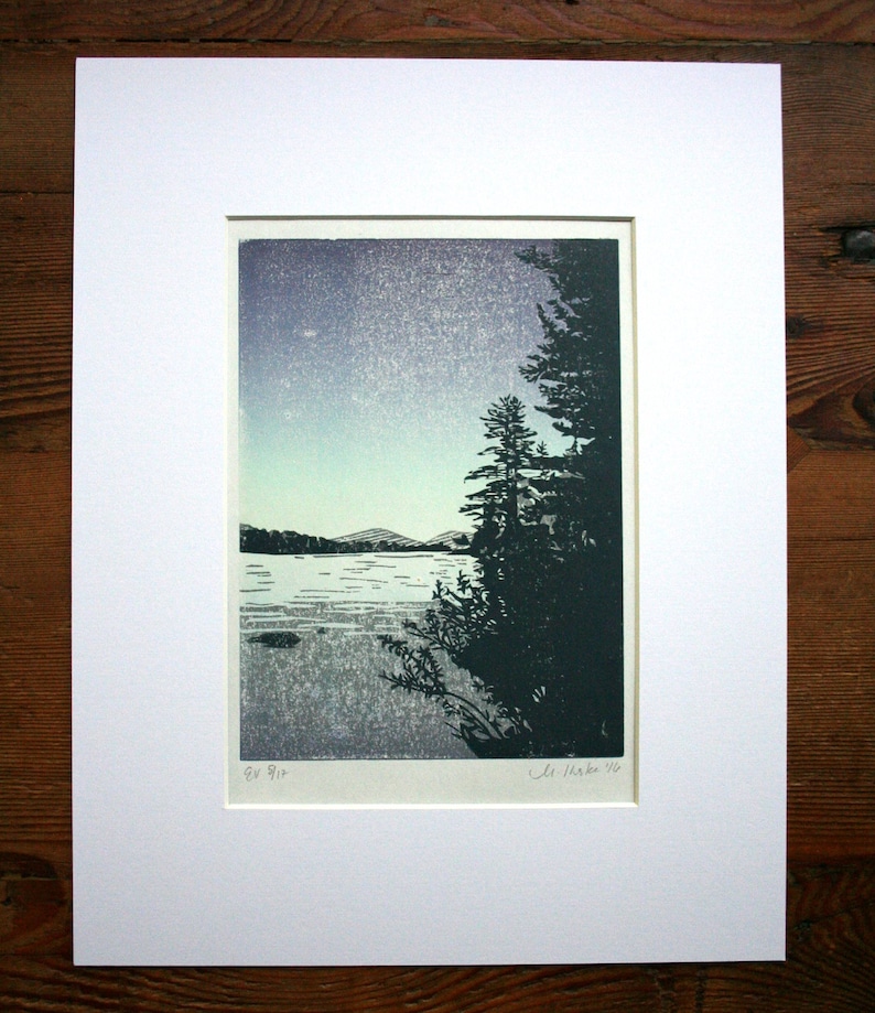 Lake at Sunset, Limited Edition - Etsy