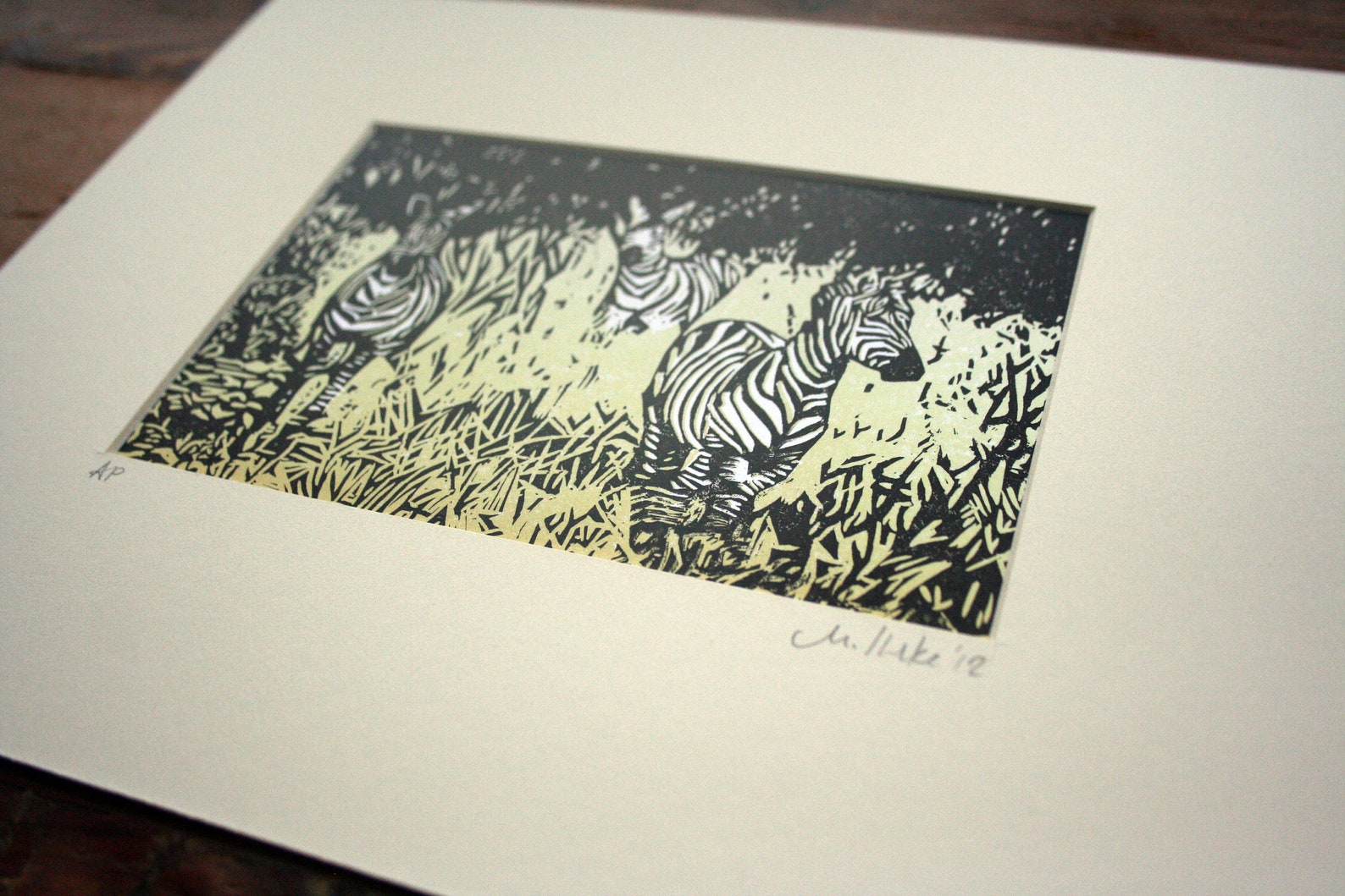 Zebra Hand Pulled Limited Edition - Etsy