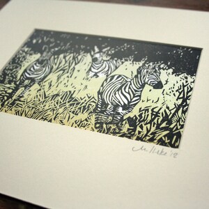 Zebra, Hand Pulled, Limited Edition - Etsy