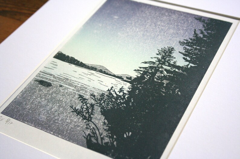 Lake at Sunset, Limited Edition - Etsy