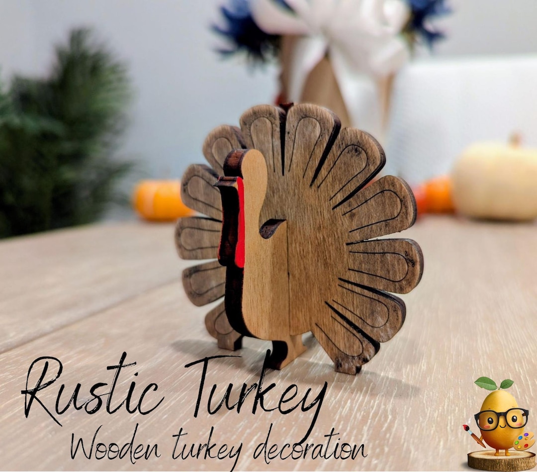 3D Turkey Table Decoration | Freestanding Thanksgiving Centerpiece ...