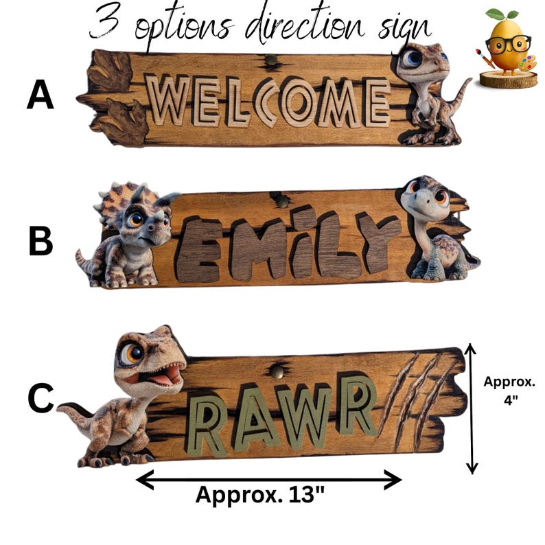 Custom Dinosaur Directional Wooden Sign | Dino Party Decor - Etsy