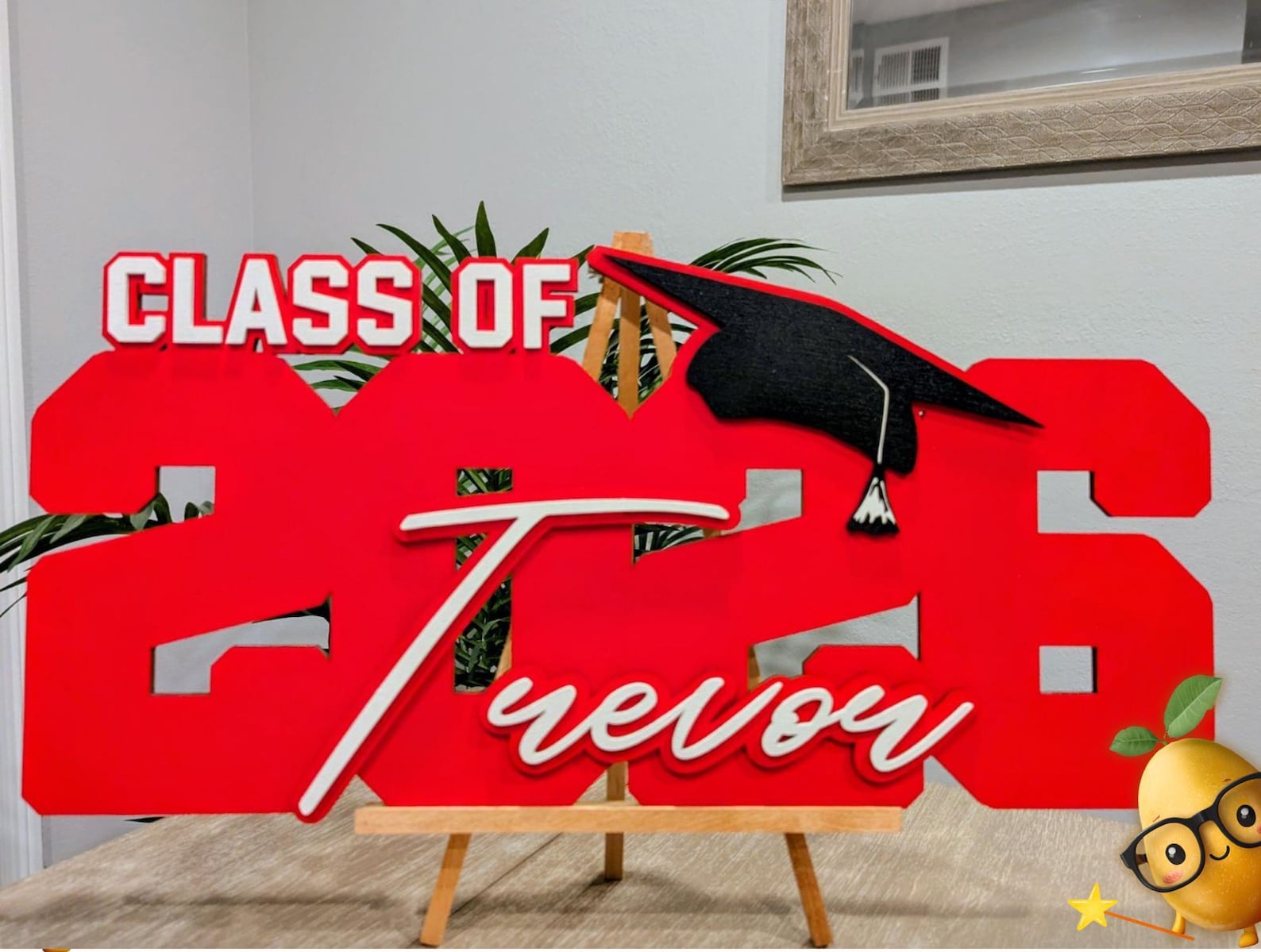 Class of 2026 Personalized Wooden Graduation Sign: Custom 3D Layered ...