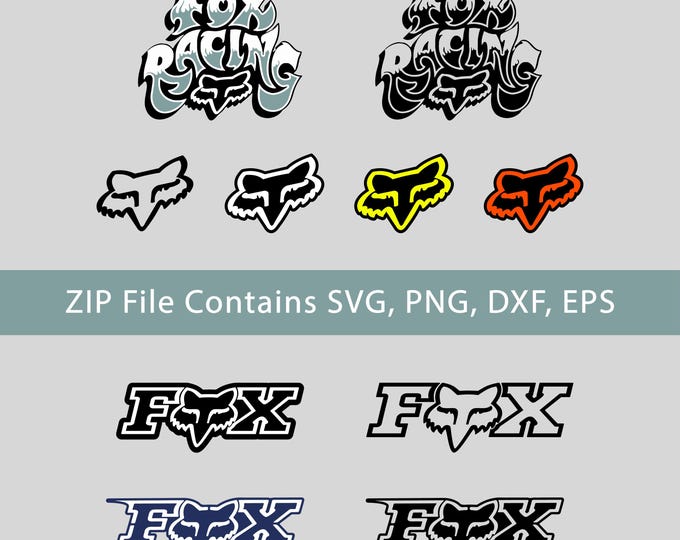 8 Images With the Fox Racing Vector Theme / Instant Download / Print ...
