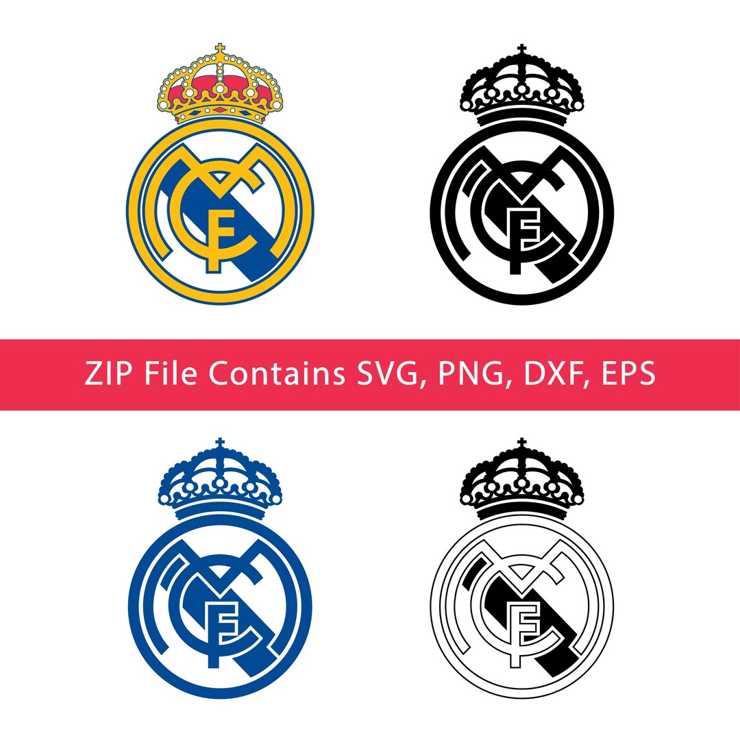 Real Madrid Logo (svg, eps, png, dxf) Schneidedateien (Digitaler ...