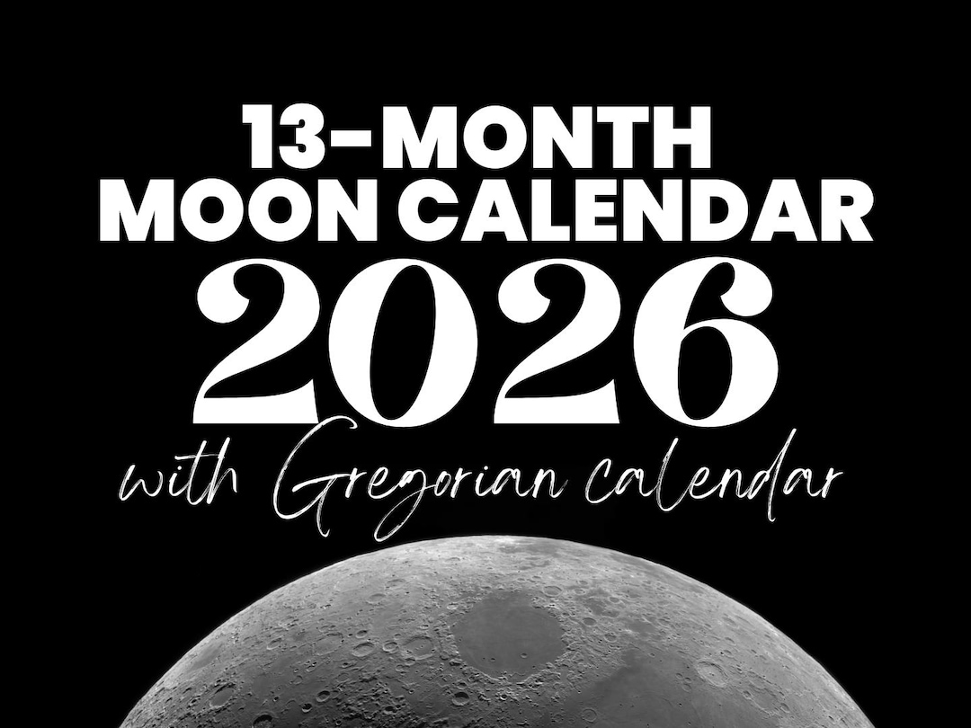 13 Month Digital Calendar With Gregorian Calendar 2026 | Limited ...