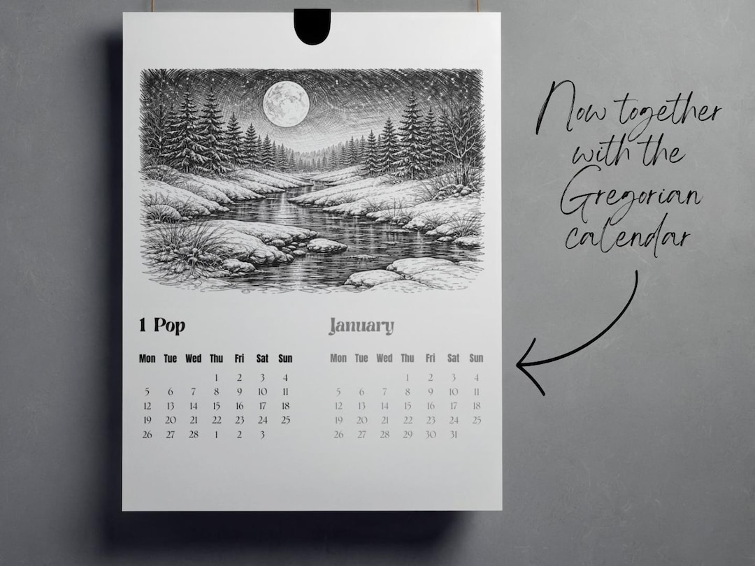 The Real 13 Month Digital Calendar With Gregorian Calendar 2026 ...
