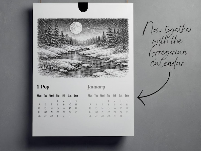 The Real 13 Month Digital Calendar With Gregorian Calendar 2026 ...