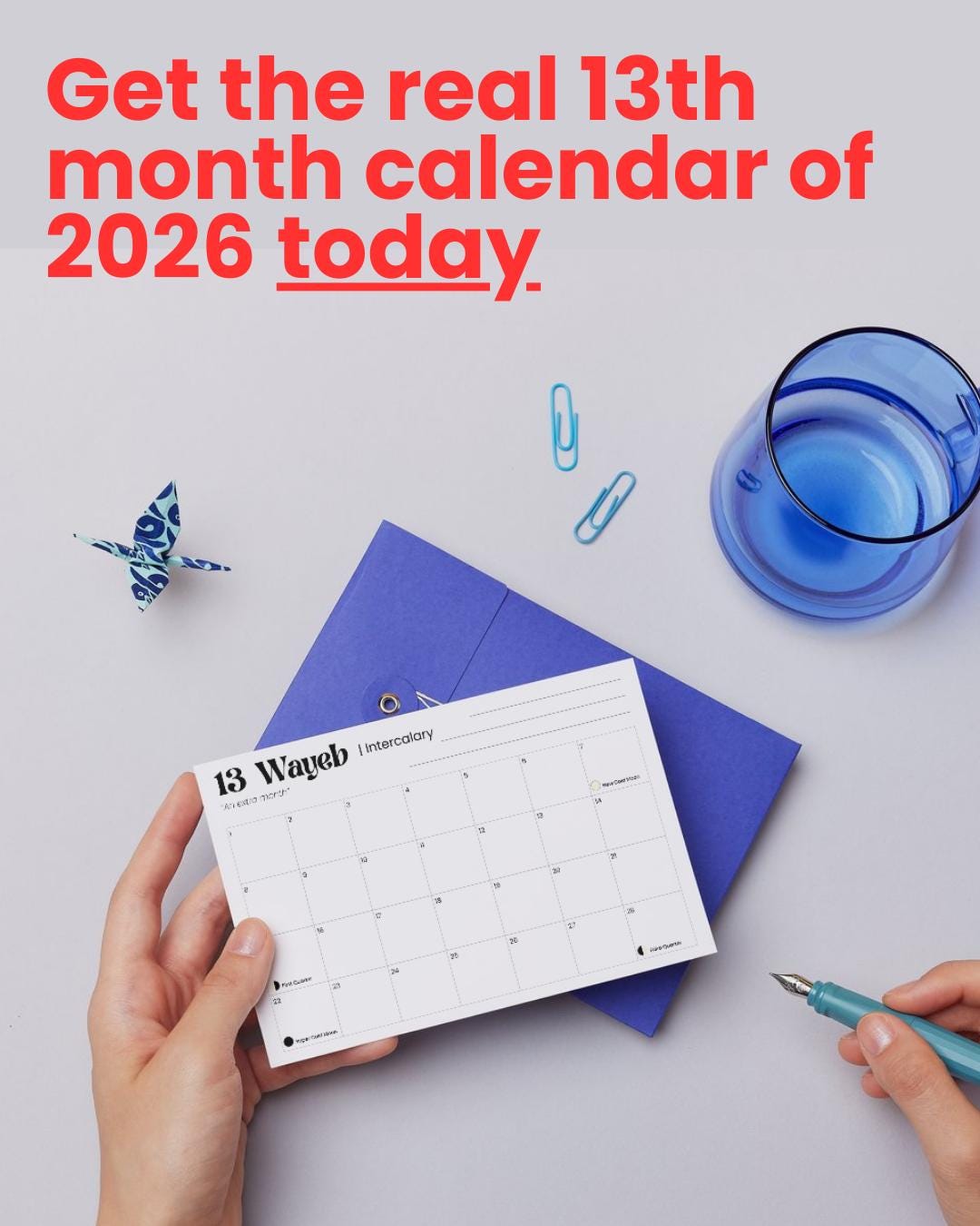 13th Month Perennial Moon Calendar 2026 | A4 Digital Minimalistic ...