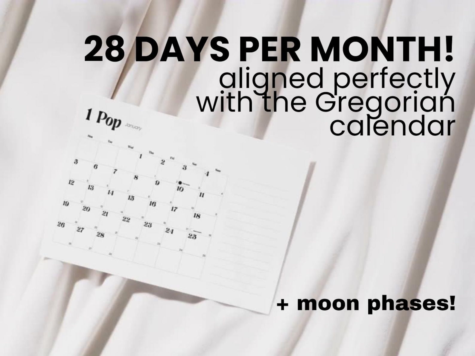 13 Month Digital Calendar With Gregorian Calendar 2026 | Limited ...