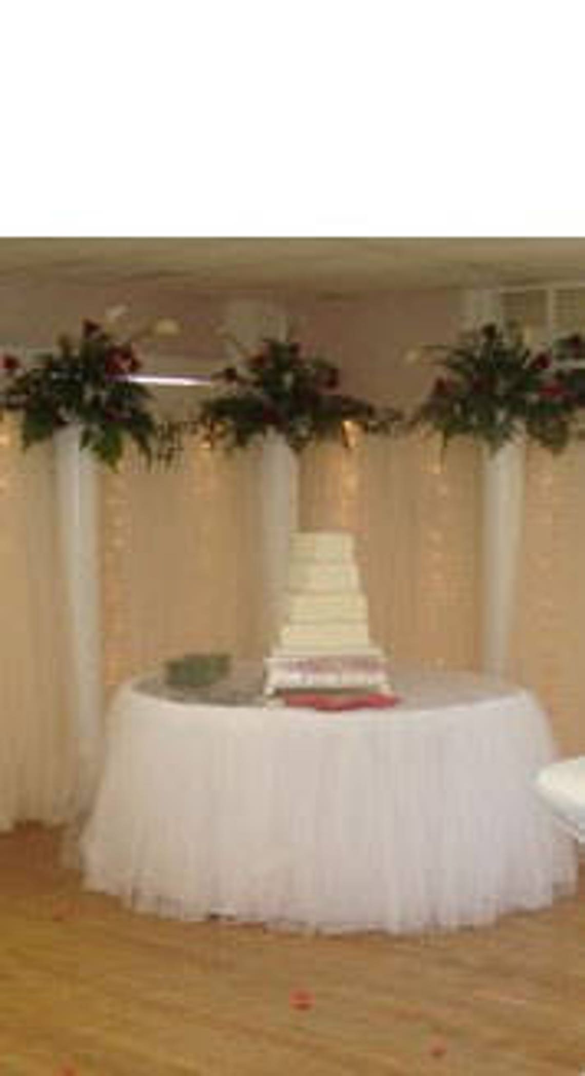 Custom Made Wedding Cake Table Tablecloth White Tulle 72 Inch - Etsy