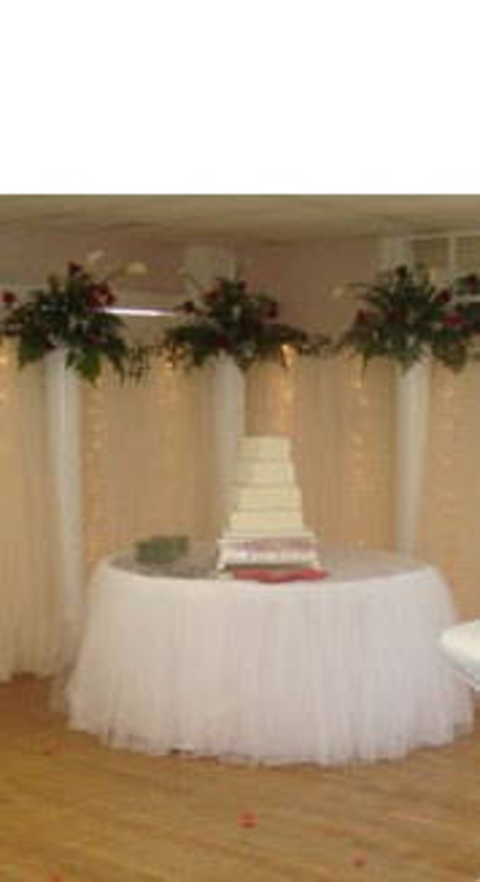 Custom Made Wedding Cake Table Tablecloth White Tulle 72 Inch | Etsy