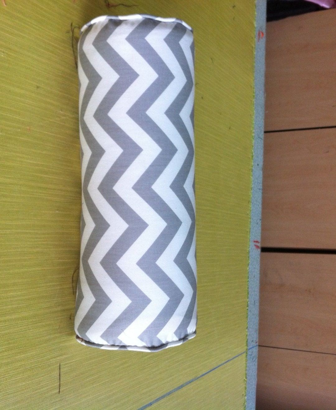 Gray Chevron Zig Zag Ring Bolster Pillow 17 Inches Long - Etsy