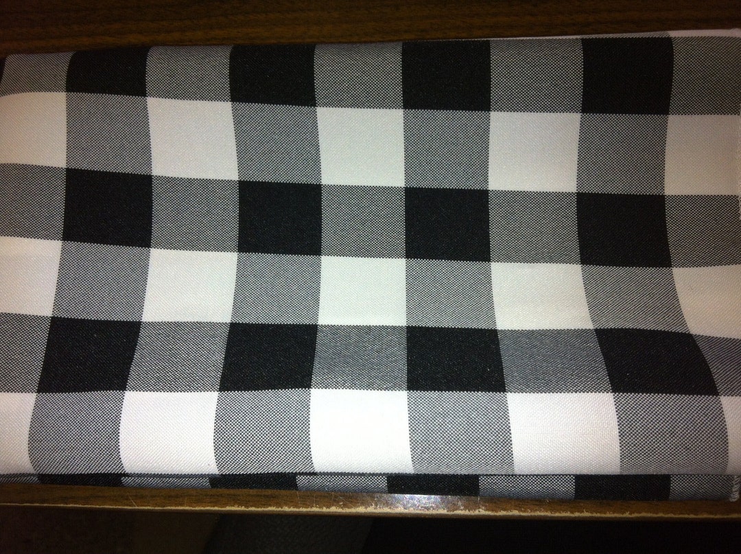 Set of 8 Dinner Napkins in Checker Black and White Checker Fabric 16 X ...