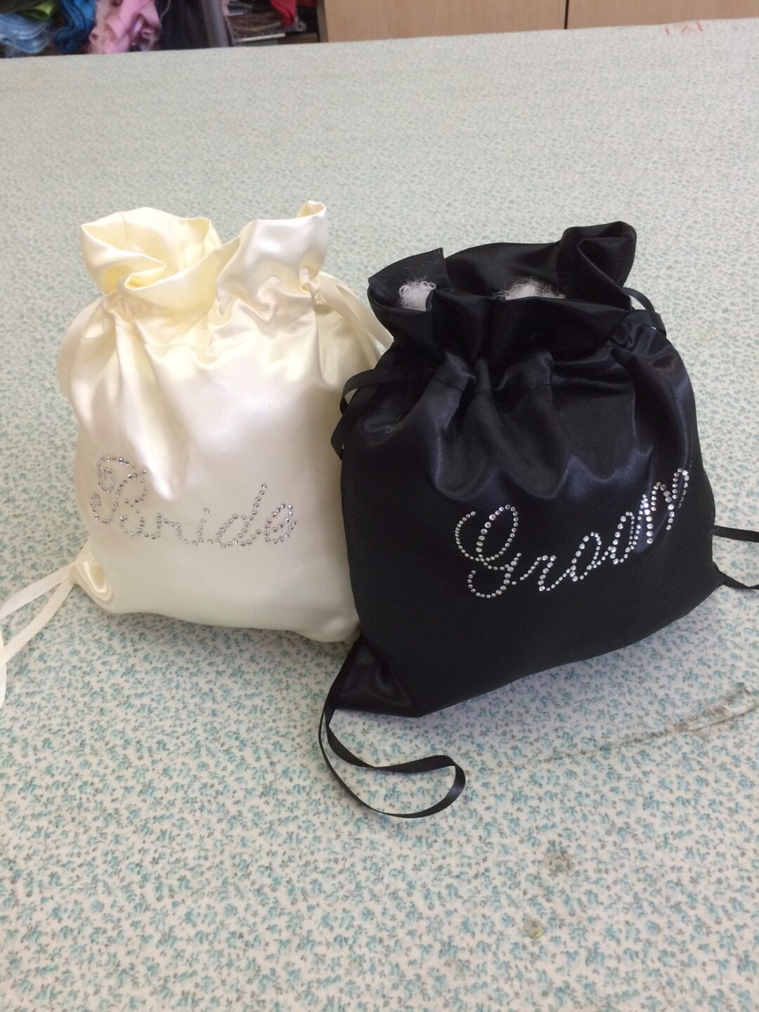 Custom Made Money Bag Dollar Dance Set for Bride and Groom Satin With ...