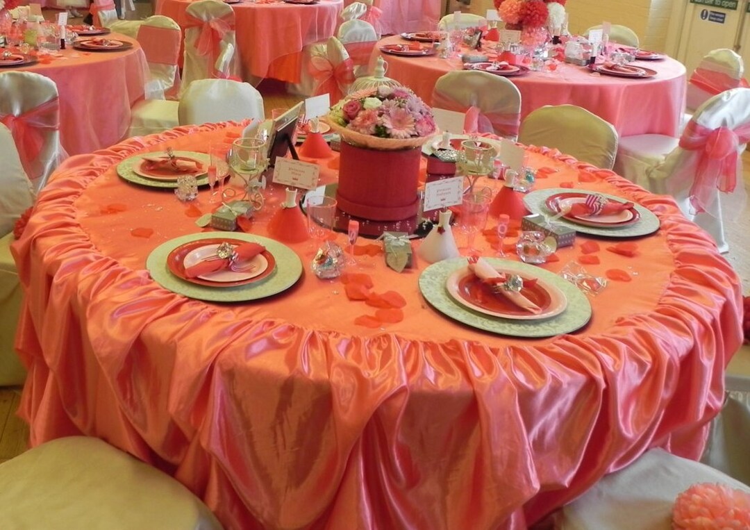 Custom Made Wedding Cake Table Tablecloth Birthday Party Pink ...