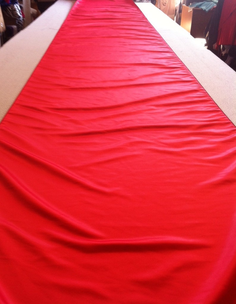 Custom Made Aisle Runner Matte Satin 36 Inches Wide 50 Feet Long Red ...