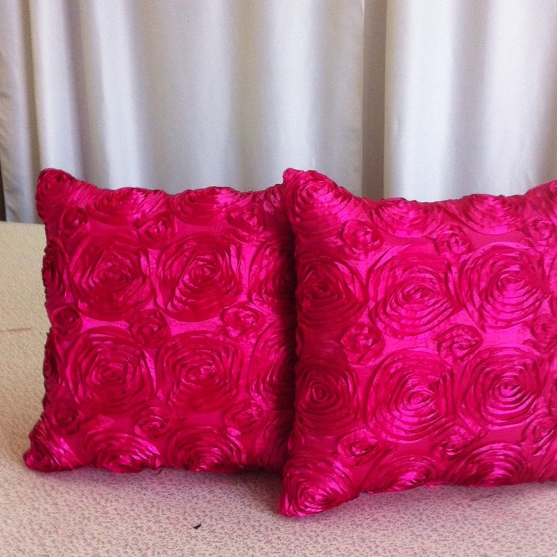 Hot Pink Pillow - Etsy