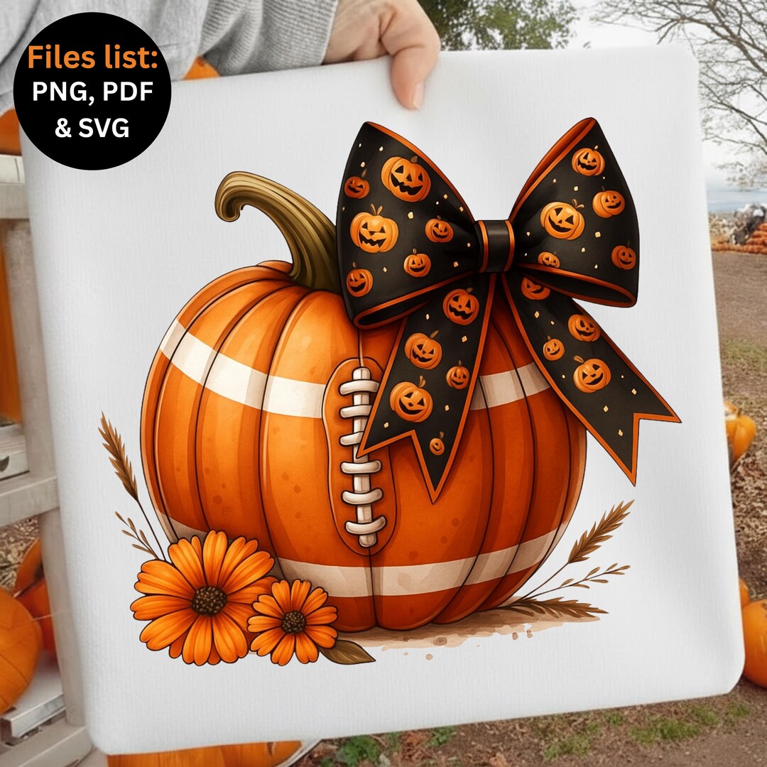 Retro Coquette Pumpkin Fall Png, Halloween Jack O' Lantern Png, Boho ...