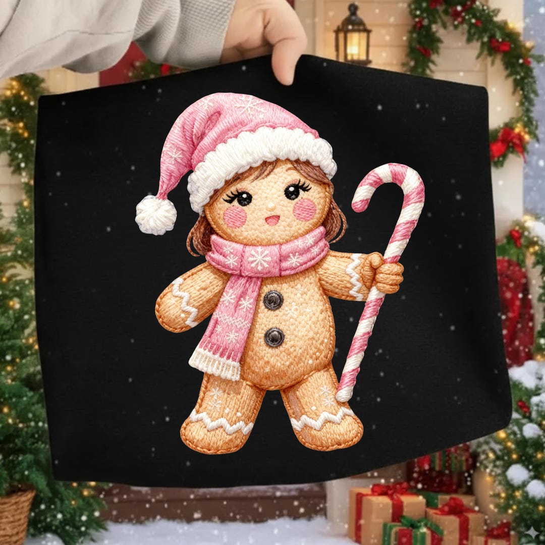 Pink Gingerbread PNG, Girly Christmas Png, Christmas Shirt Png ...