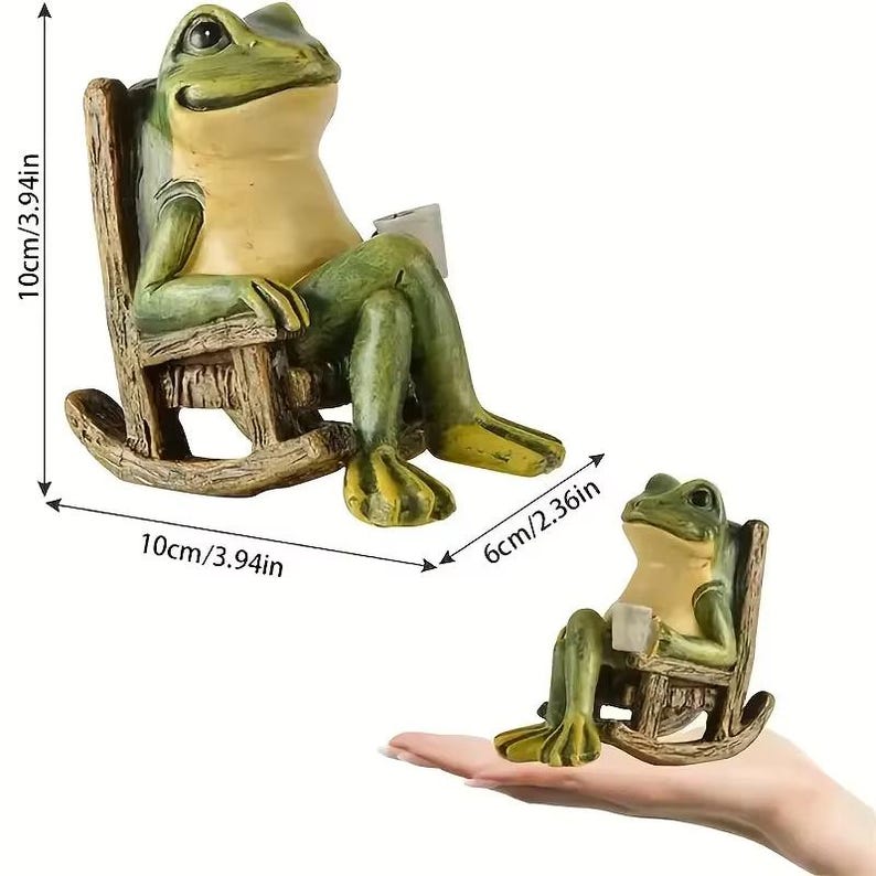 Solar Frog Garden Statue With LED Light: Outdoor Patio Decor - Etsy