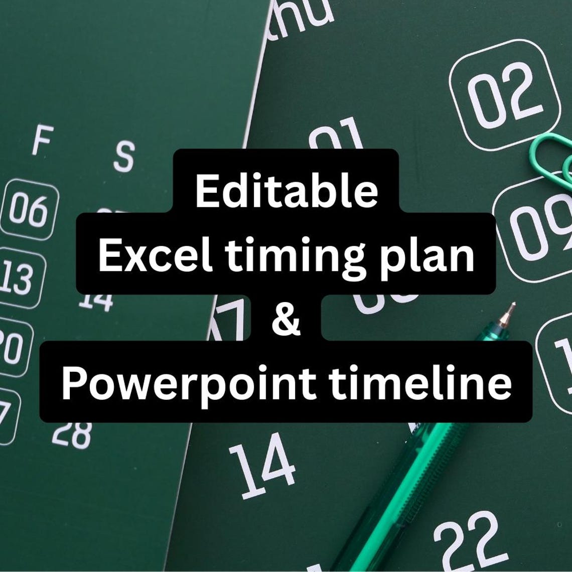 Editable Templates - Timing Plan & Visual Timeline - Etsy