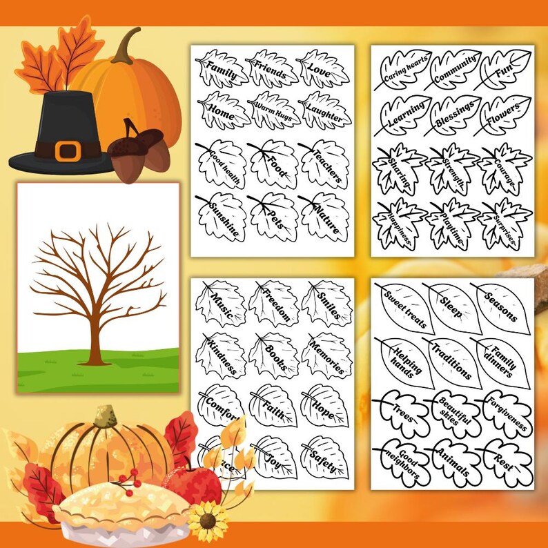 Thanksgiving Thankful Tree Printable | Gratitude Activity for Kids ...