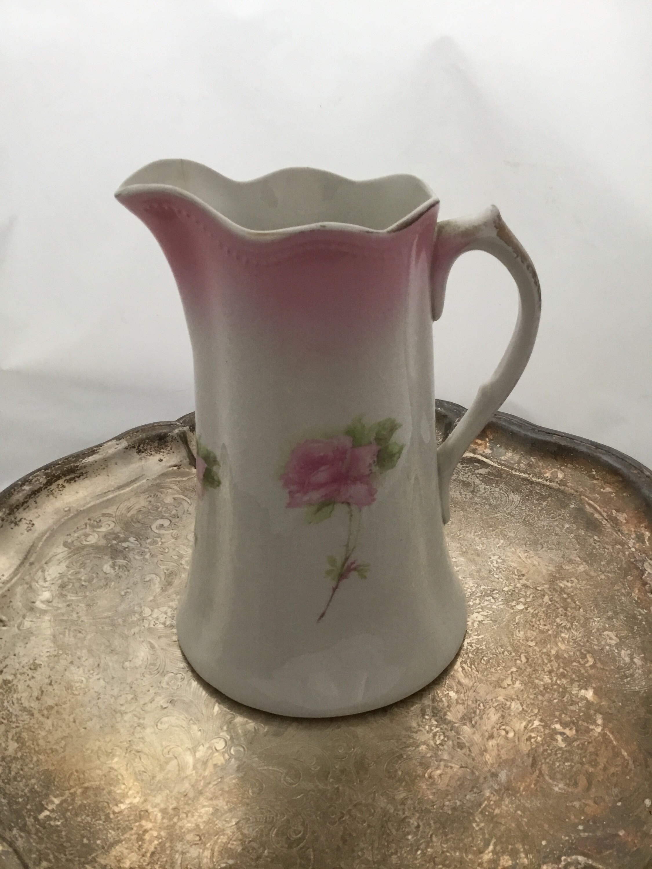 Vintage Rose Pitcher | Etsy