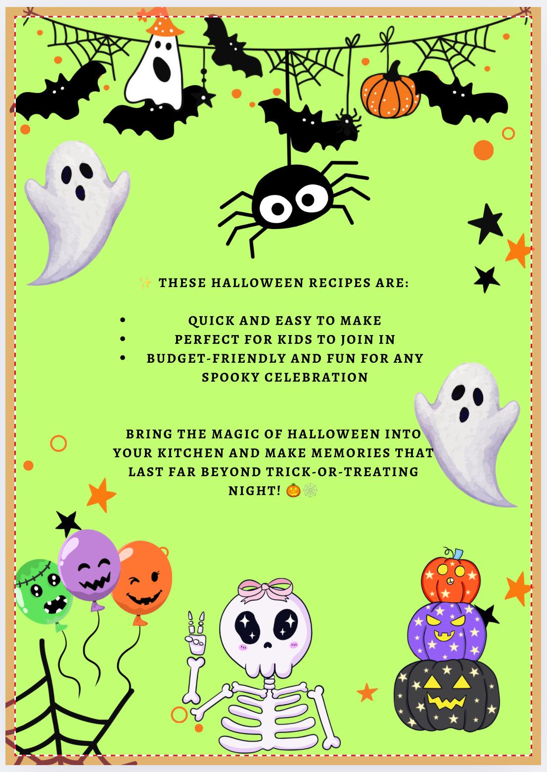 Kids Halloween Recipes: 20 Fun Spooky Treats Cookbook + 10 Halloween ...